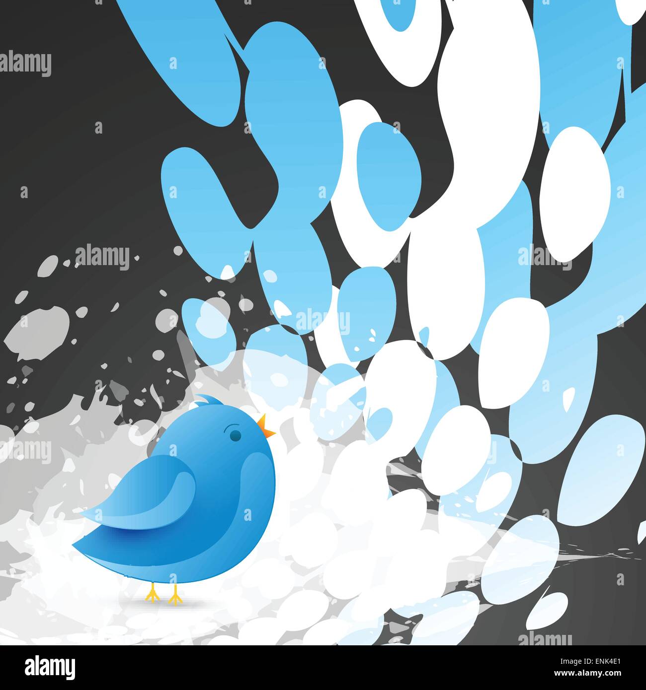 vector blue bird on abstract background Stock Vector Image & Art - Alamy