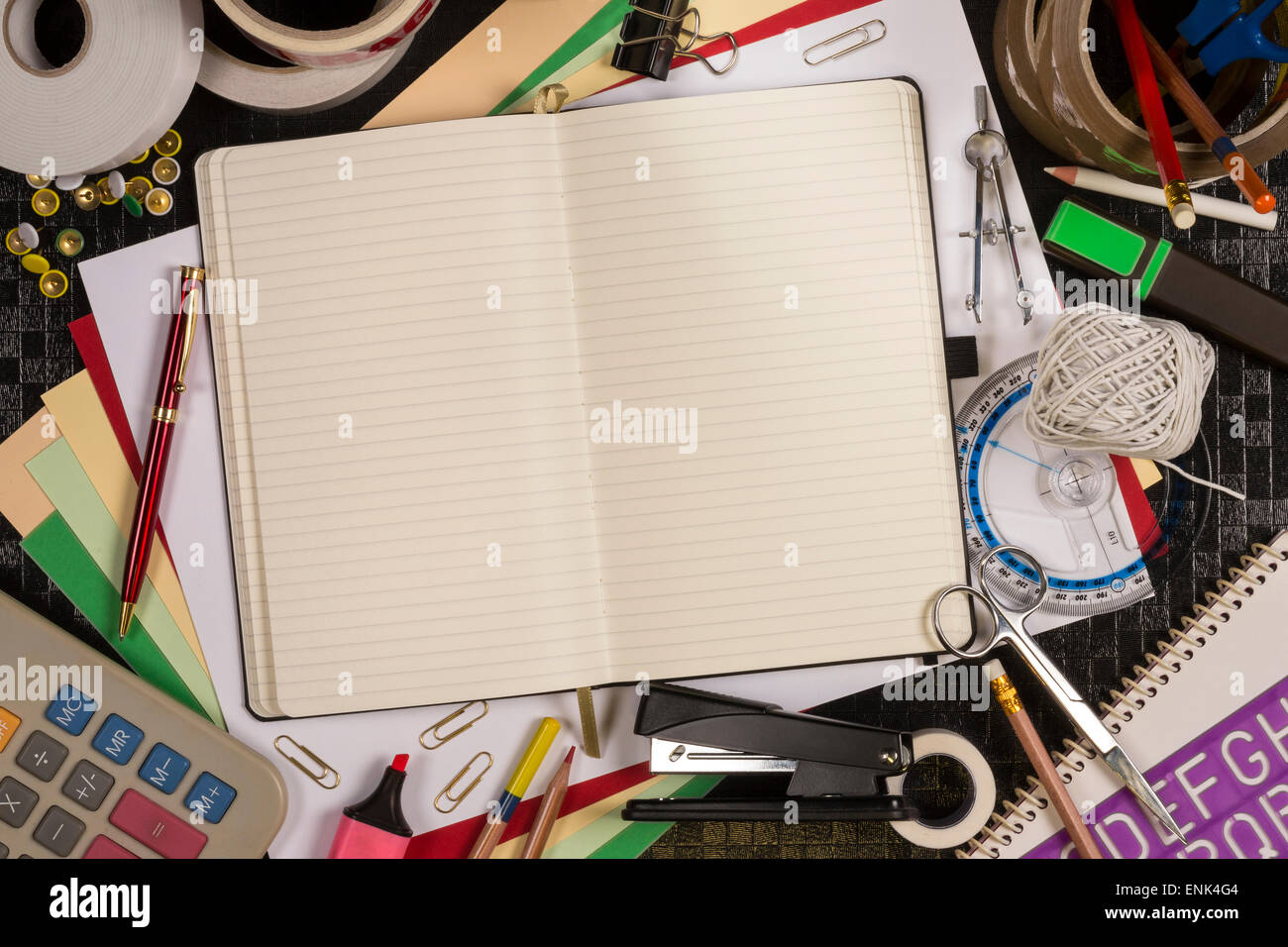 Selection of stationery for the office or for going back to school or ...