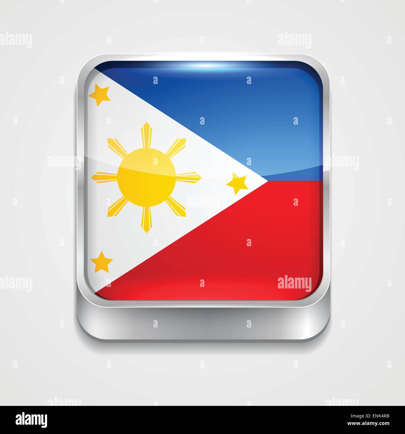 Philippines flag 3d illustration Stock Vector Images - Alamy