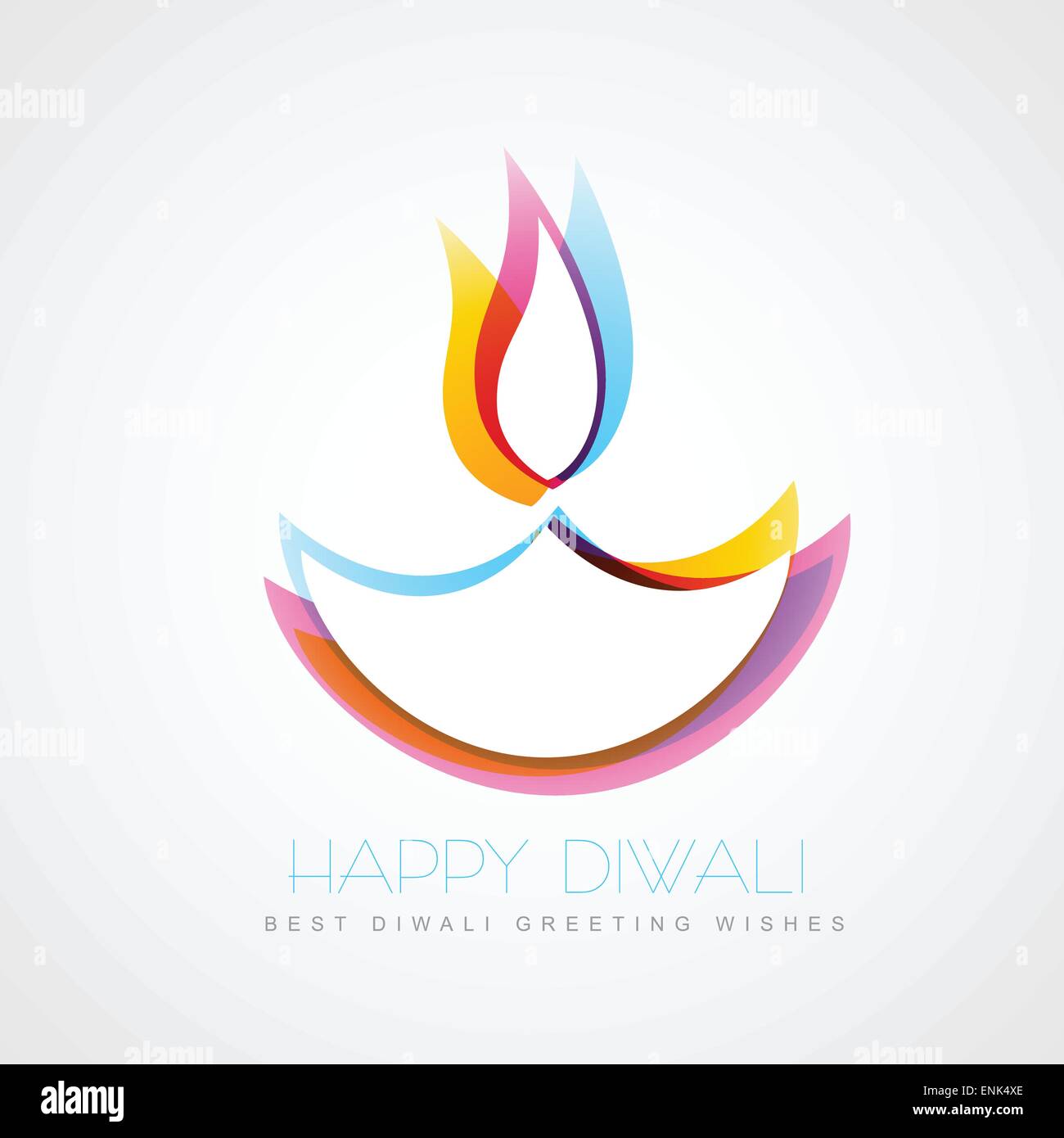 stylish colorful diwali diya isolated on white background Stock Vector ...