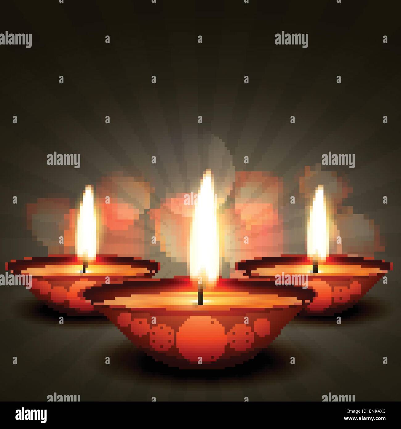 Vector stylish diya diwali hi-res stock photography and images - Alamy