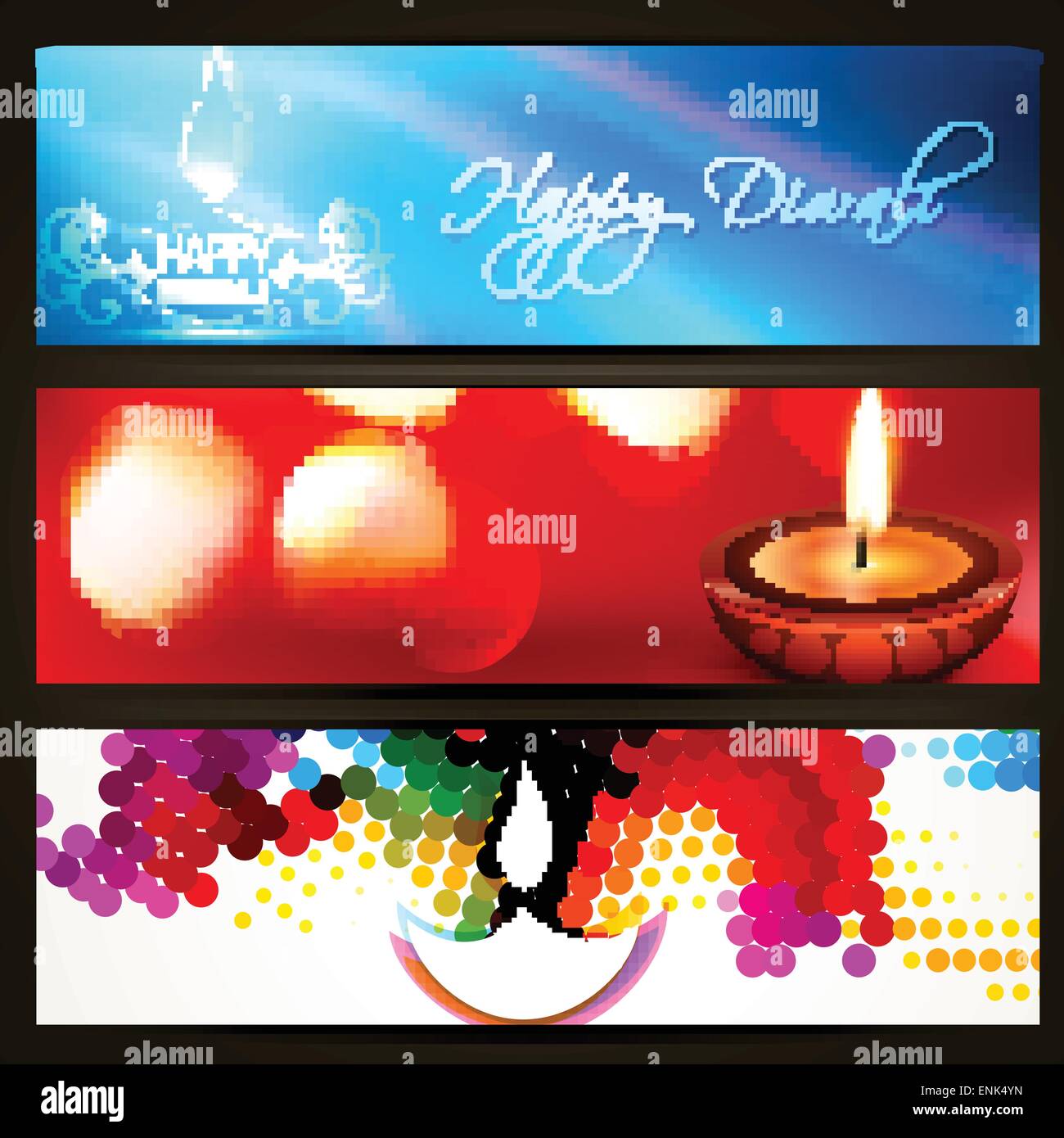 Stylish glowing header design hi-res stock photography and images - Alamy