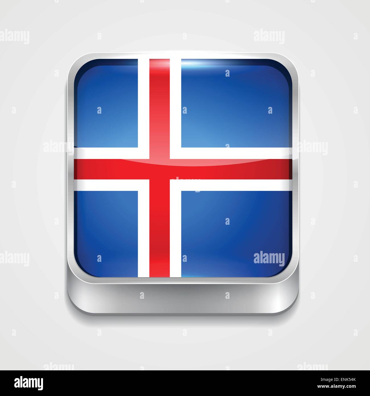 vector 3d style flag icon of iceland Stock Vector Image & Art - Alamy