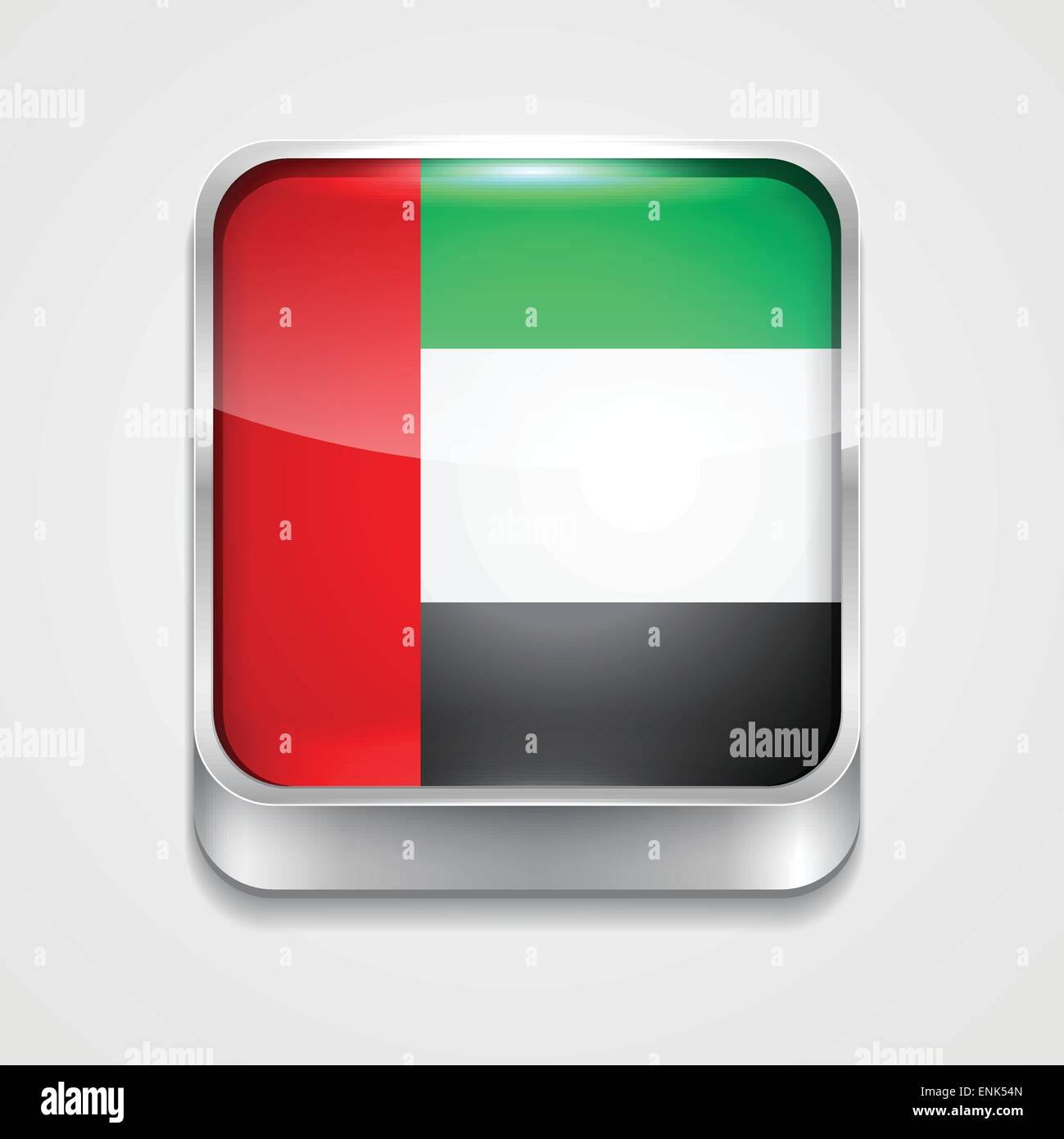 vector 3d style flag icon of united arab emirates Stock Vector Image ...