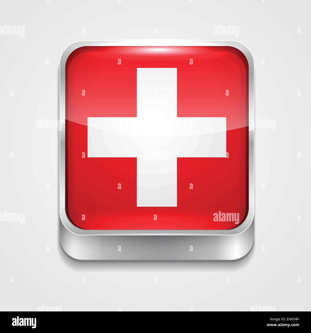 vector 3d style flag icon of switzerland Stock Vector Image & Art - Alamy