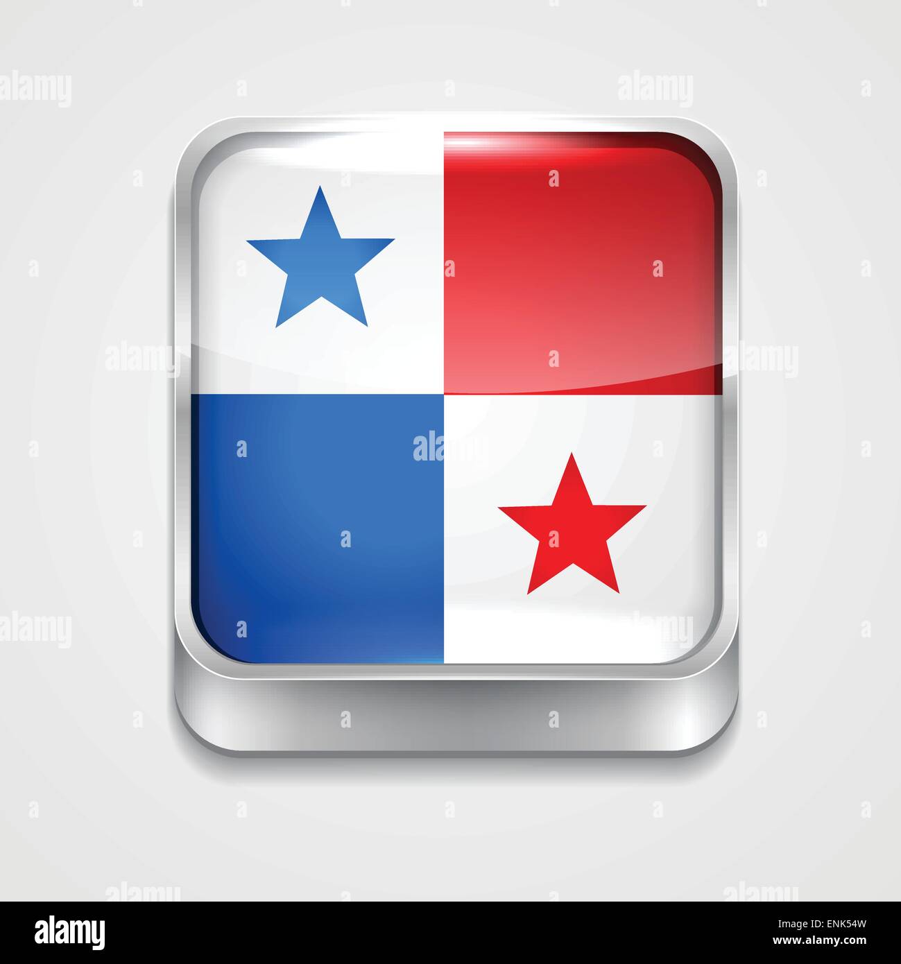 vector 3d style flag icon of panama Stock Vector Image & Art - Alamy