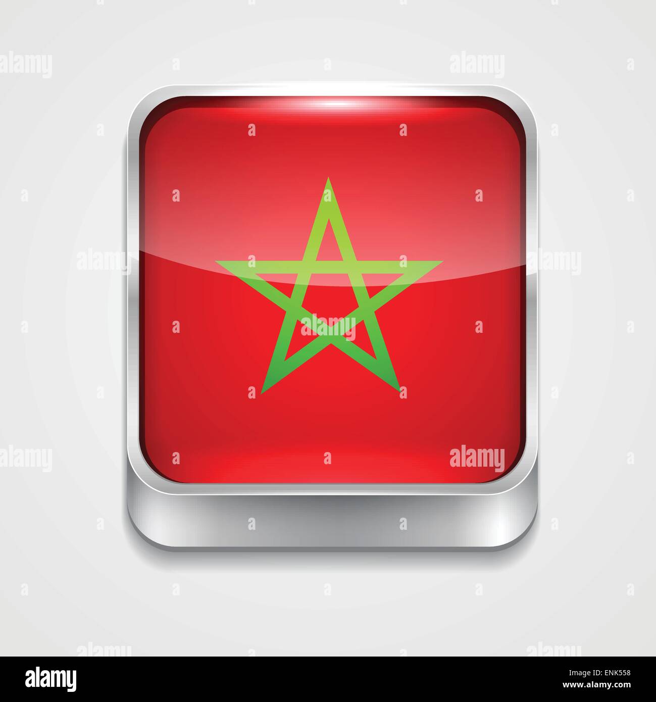 vector 3d style flag icon of morocco Stock Vector Image & Art - Alamy
