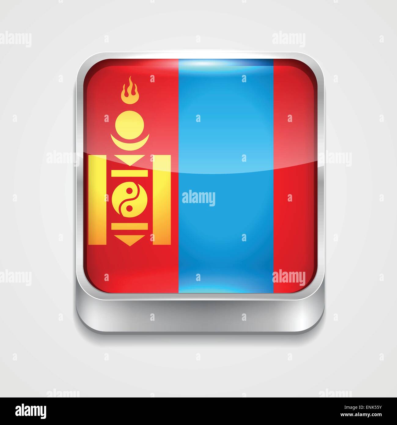 vector 3d style flag icon of mongolia Stock Vector Image & Art - Alamy