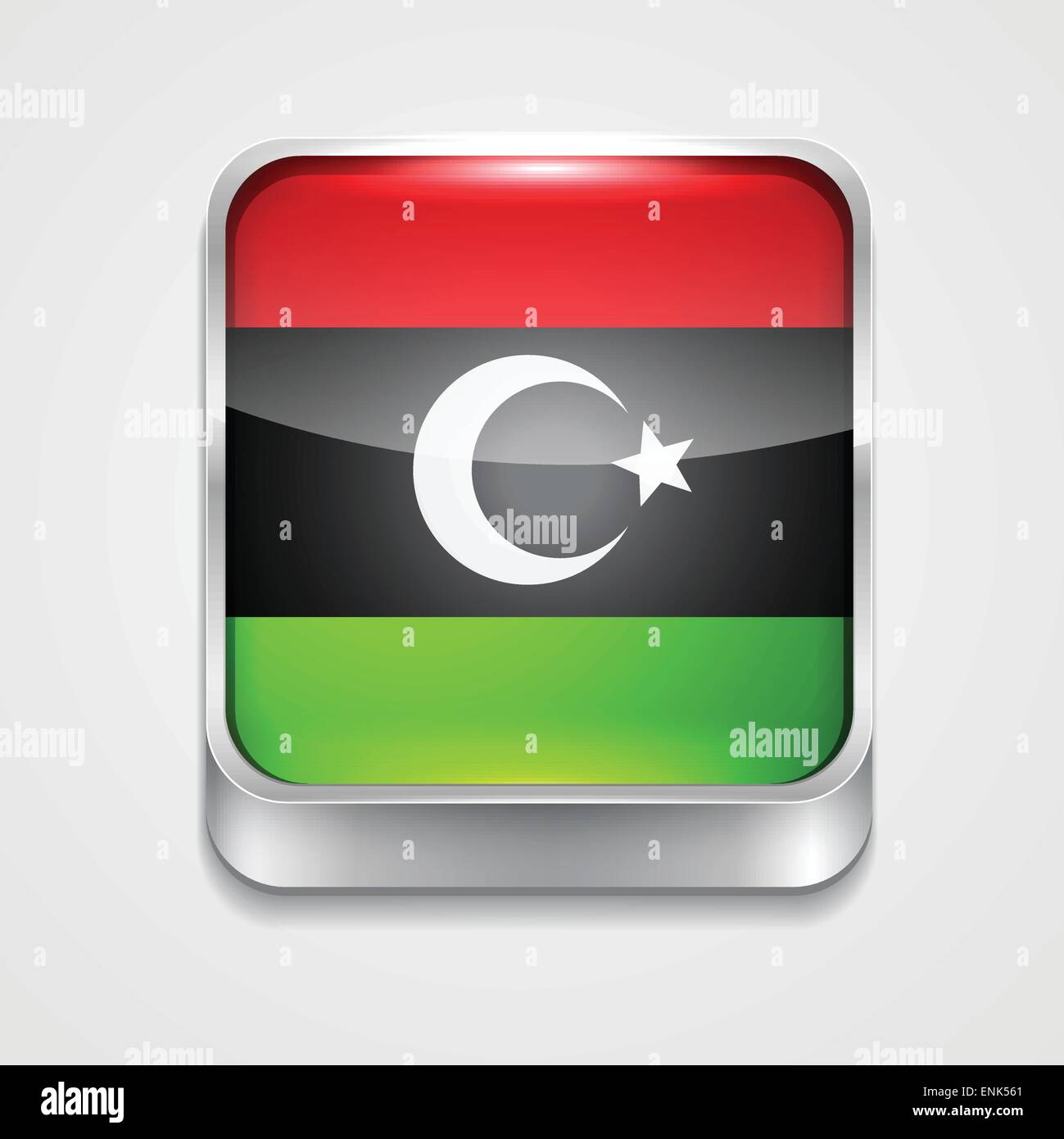 vector 3d style flag icon of libya Stock Vector Image & Art - Alamy