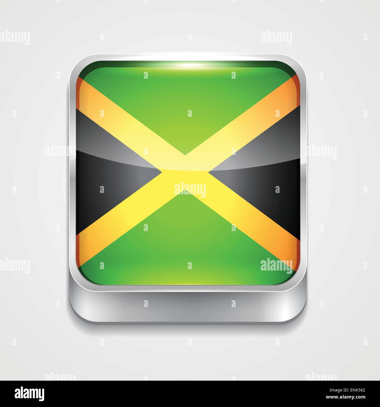 vector 3d style flag icon of jamaica Stock Vector Image & Art - Alamy