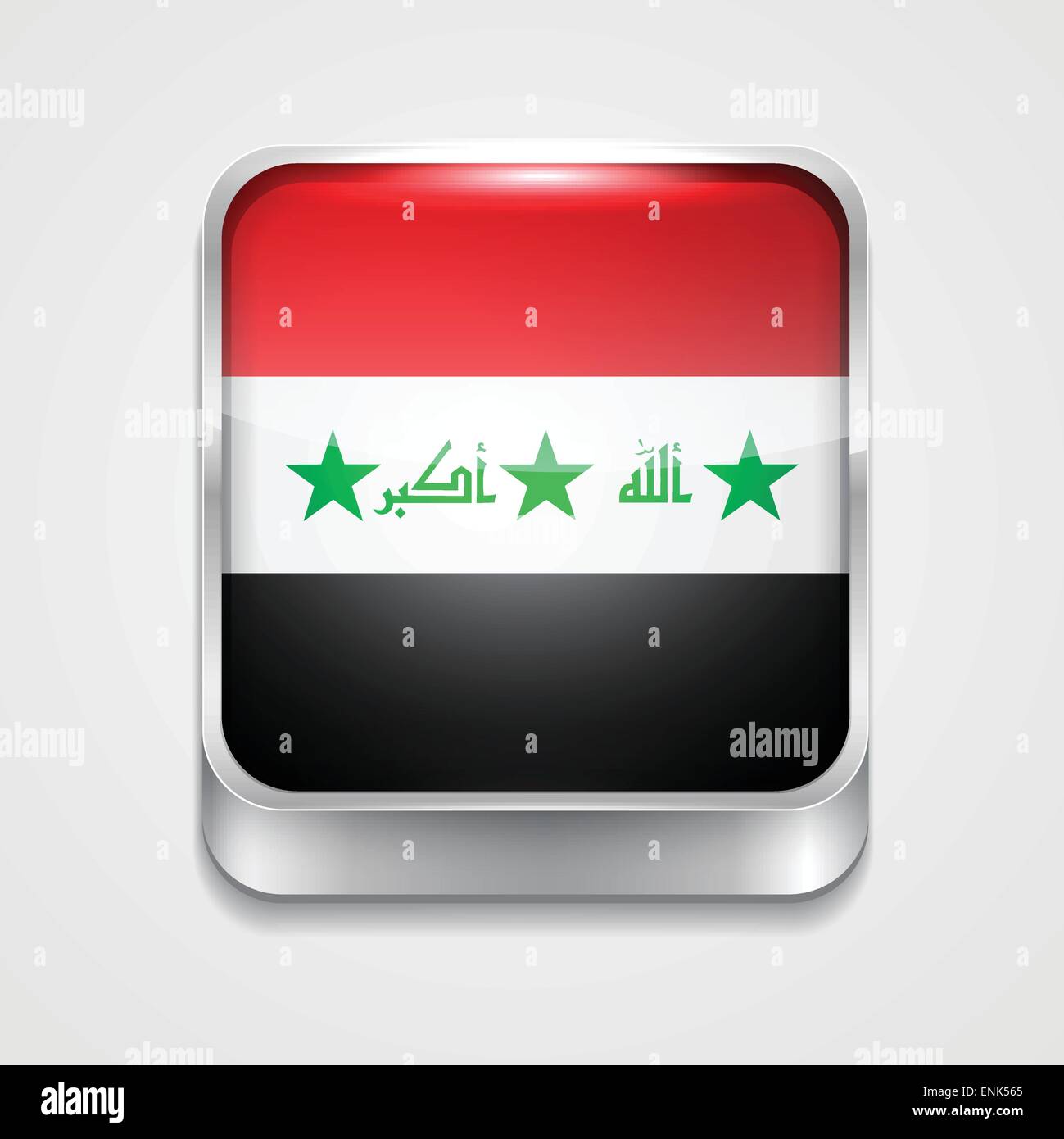 vector 3d style flag icon of iraq Stock Vector Image & Art - Alamy