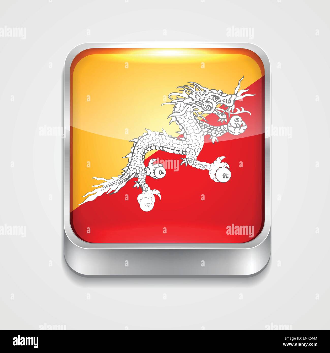 vector 3d style flag icon of bhutan Stock Vector Image & Art - Alamy