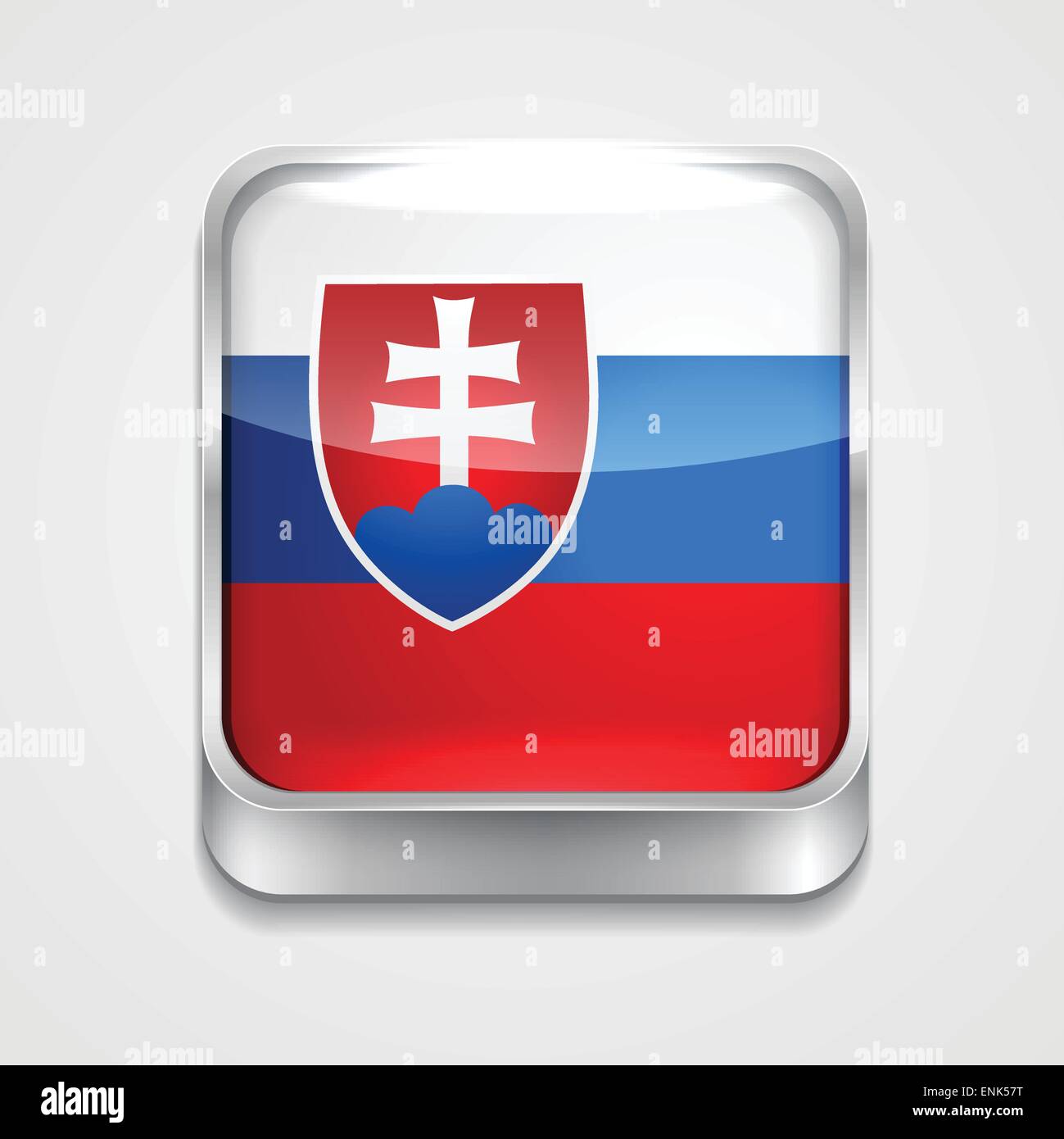 vector 3d style flag icon of slovakia Stock Vector Image & Art - Alamy