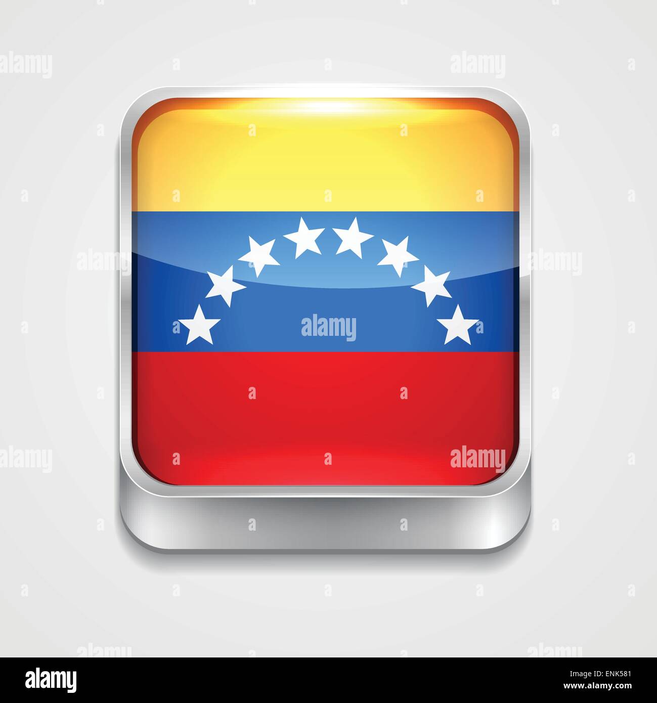 vector 3d style flag icon of venezuela Stock Vector Image & Art - Alamy