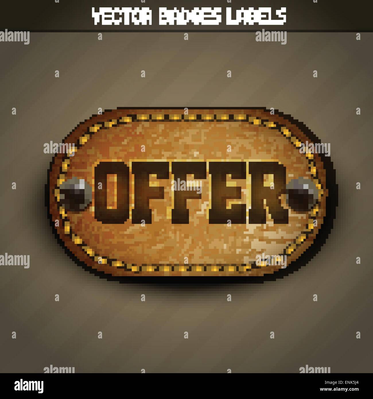 vector leather offer label design Stock Vector Image & Art - Alamy