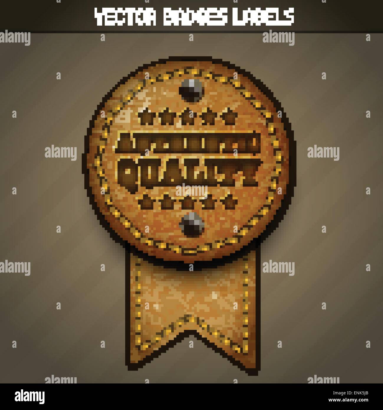 vector leather authentic quality label Stock Vector Image & Art - Alamy