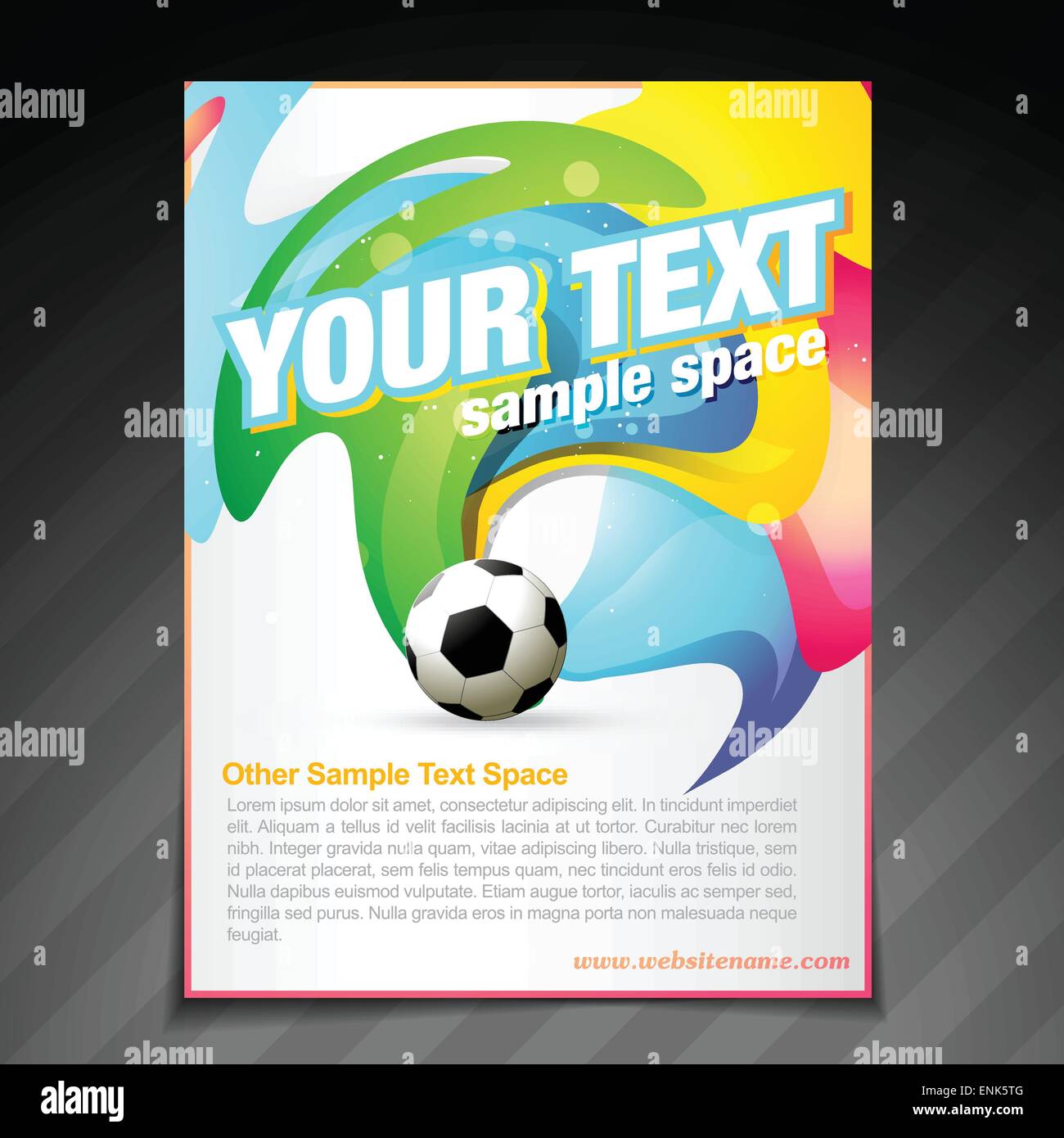 vector football brochure flyer poster template design Stock Vector ...