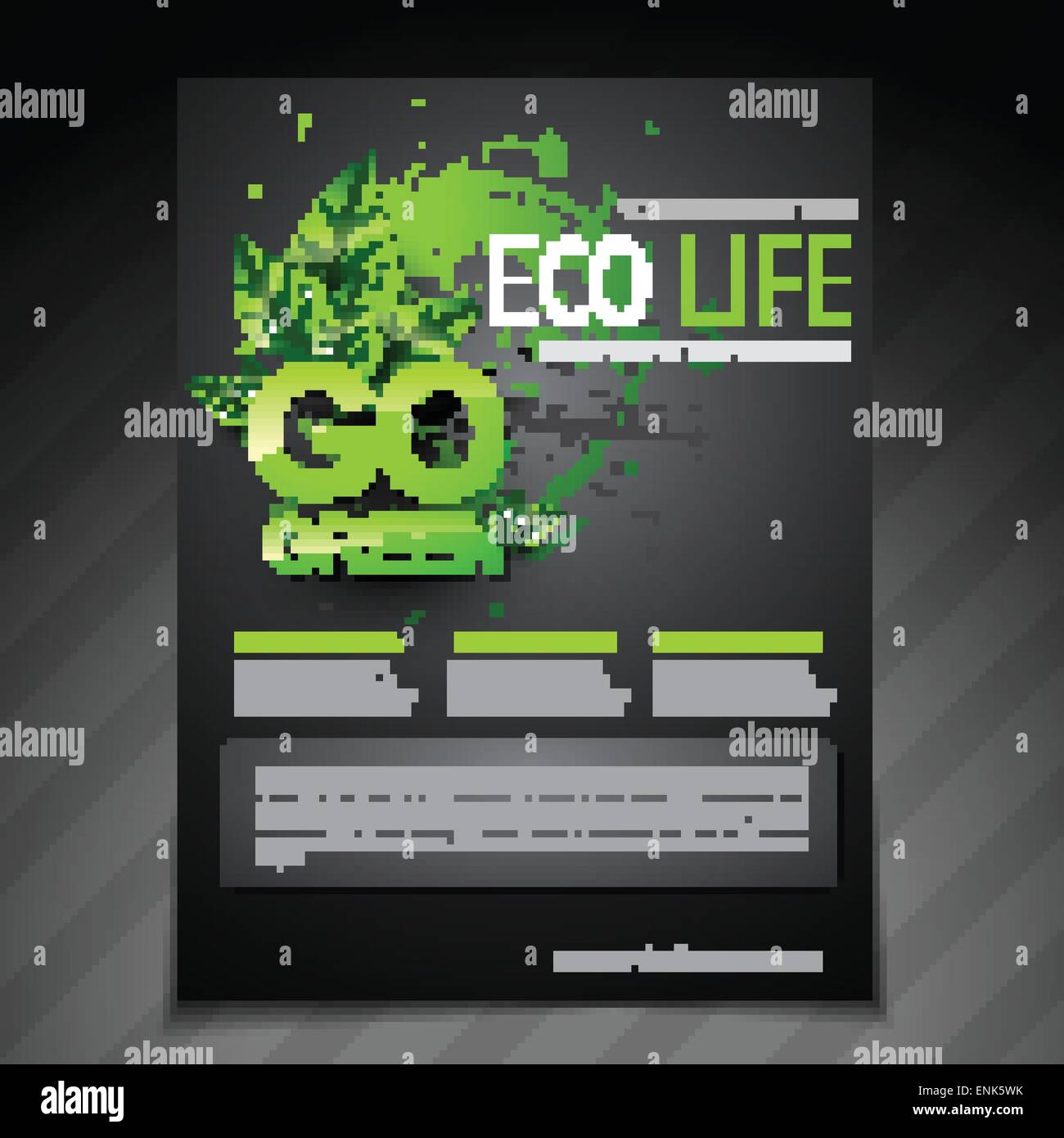 vector eco flyer brochure poster template and magazine cover Stock ...