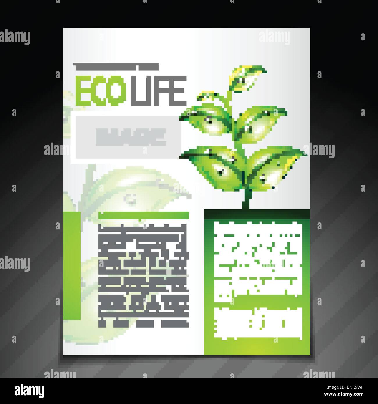 vector eco friendly flyer brochure design template Stock Vector Image ...
