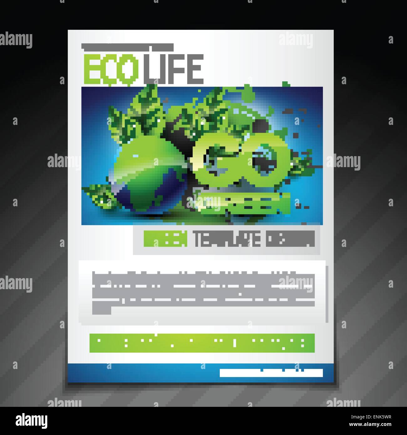 vector eco friendly flyer brochure design poster template Stock Vector ...