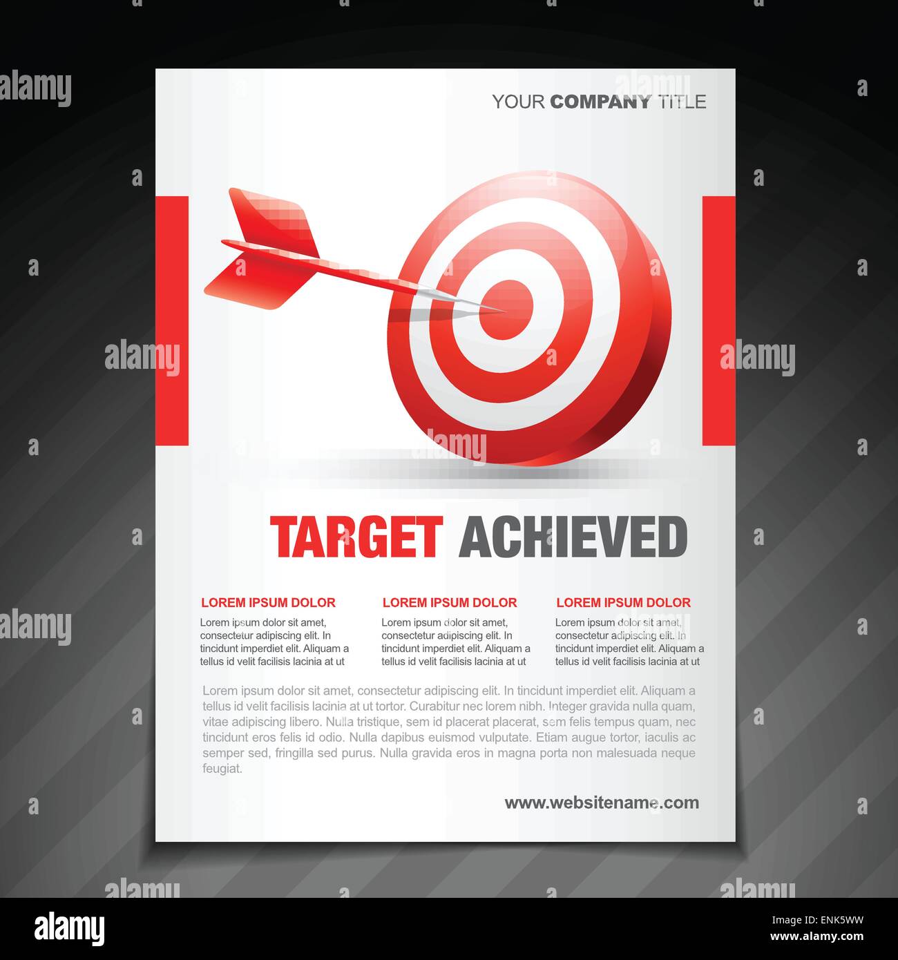 vector achievement flyer poster template design Stock Vector Image ...