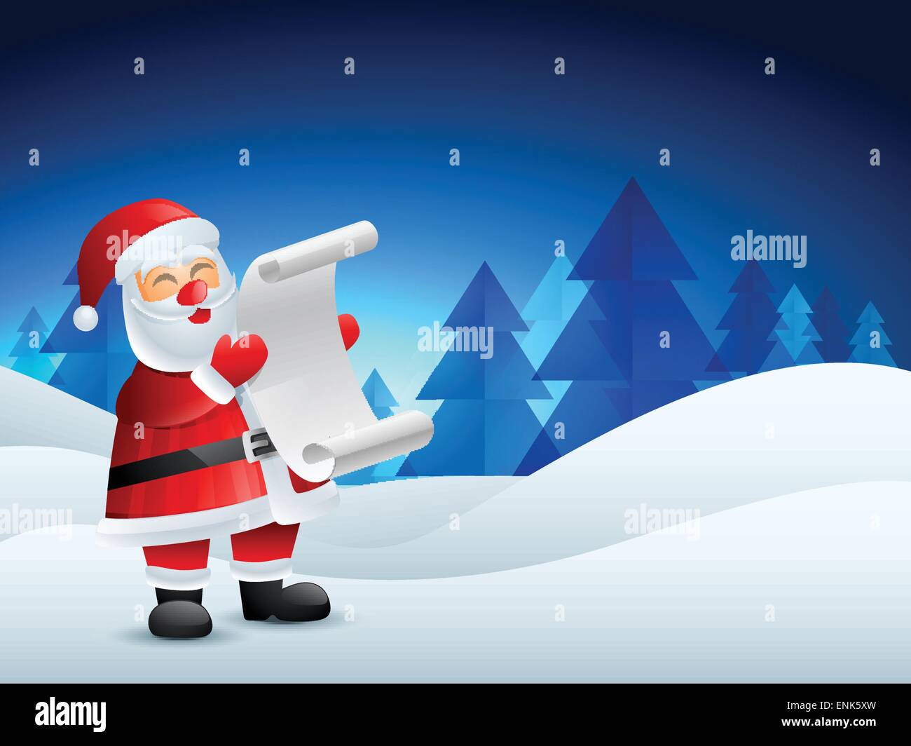 santa claus reading list of gifts Stock Vector Image & Art - Alamy
