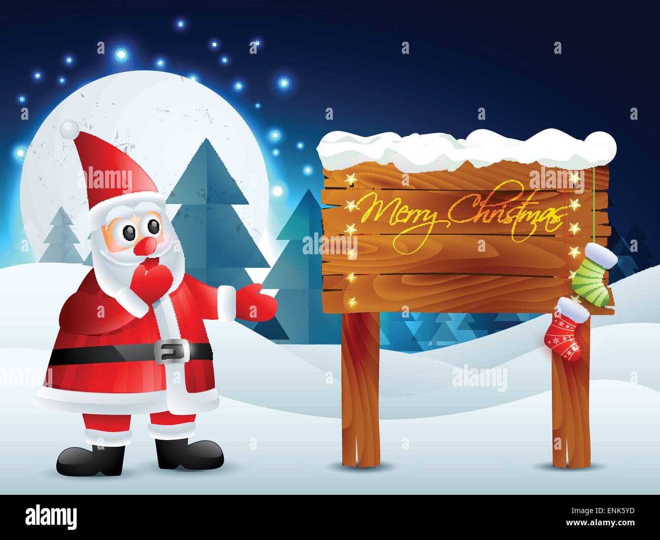 cartoon santa claus christmas background Stock Vector Image & Art - Alamy
