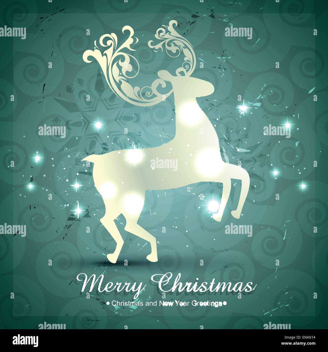 shiny creative reindeer design illustration Stock Vector Image & Art ...