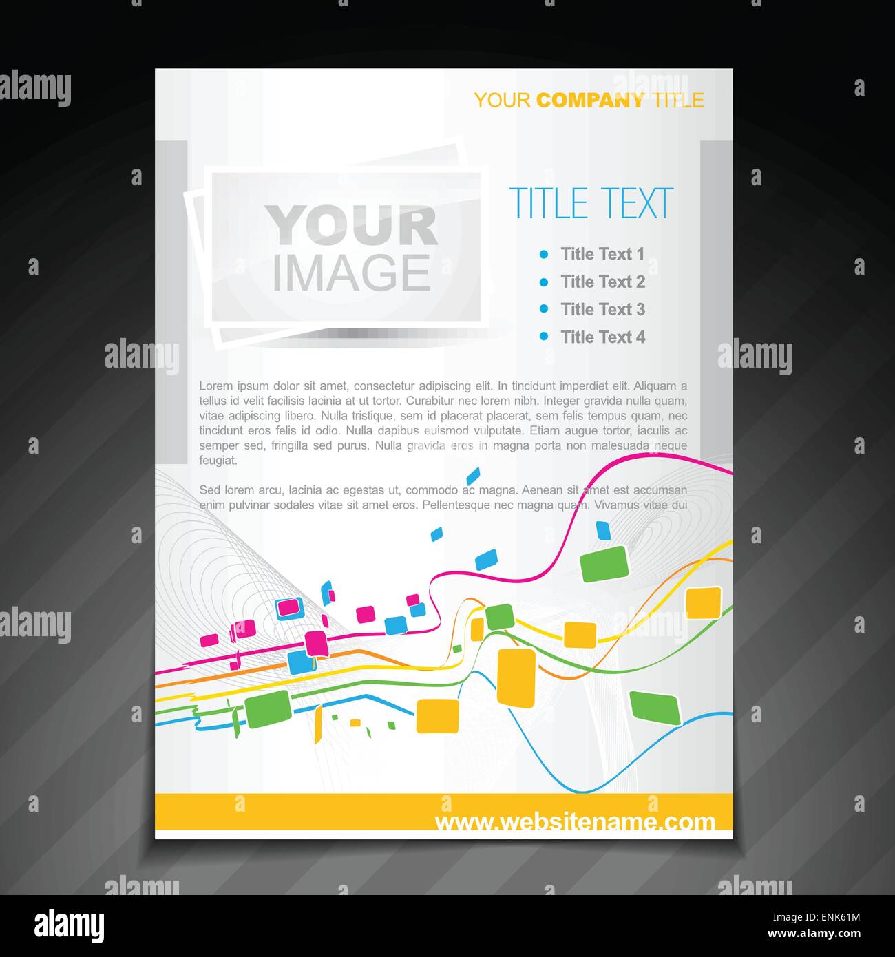 vector colorful waves flyer brochure design Stock Vector Image & Art ...
