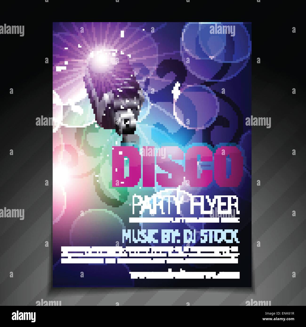 vector disco party flyer brochure and poster template Stock Vector ...