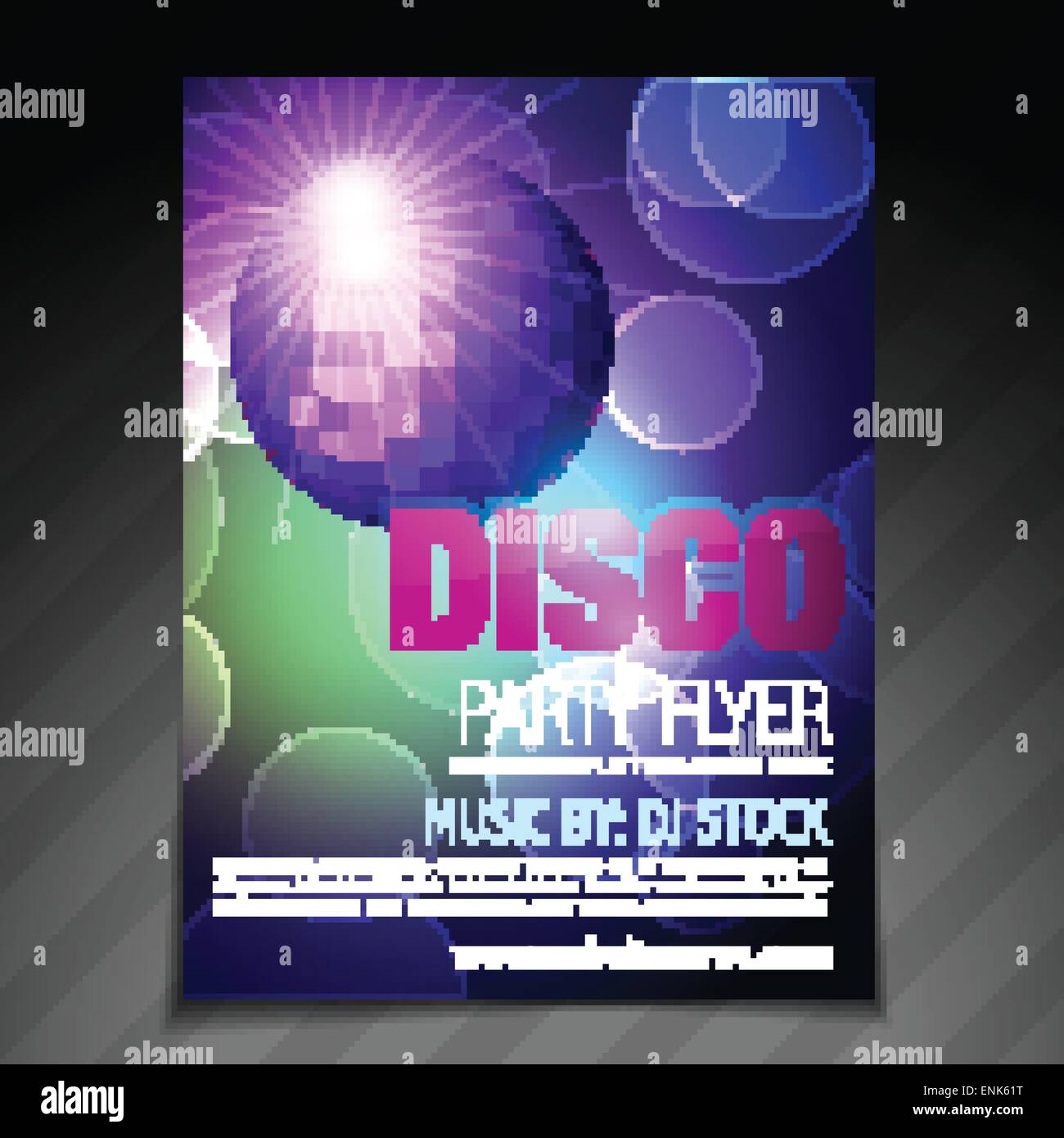 vector disco party flyer brochure and poster template design Stock ...