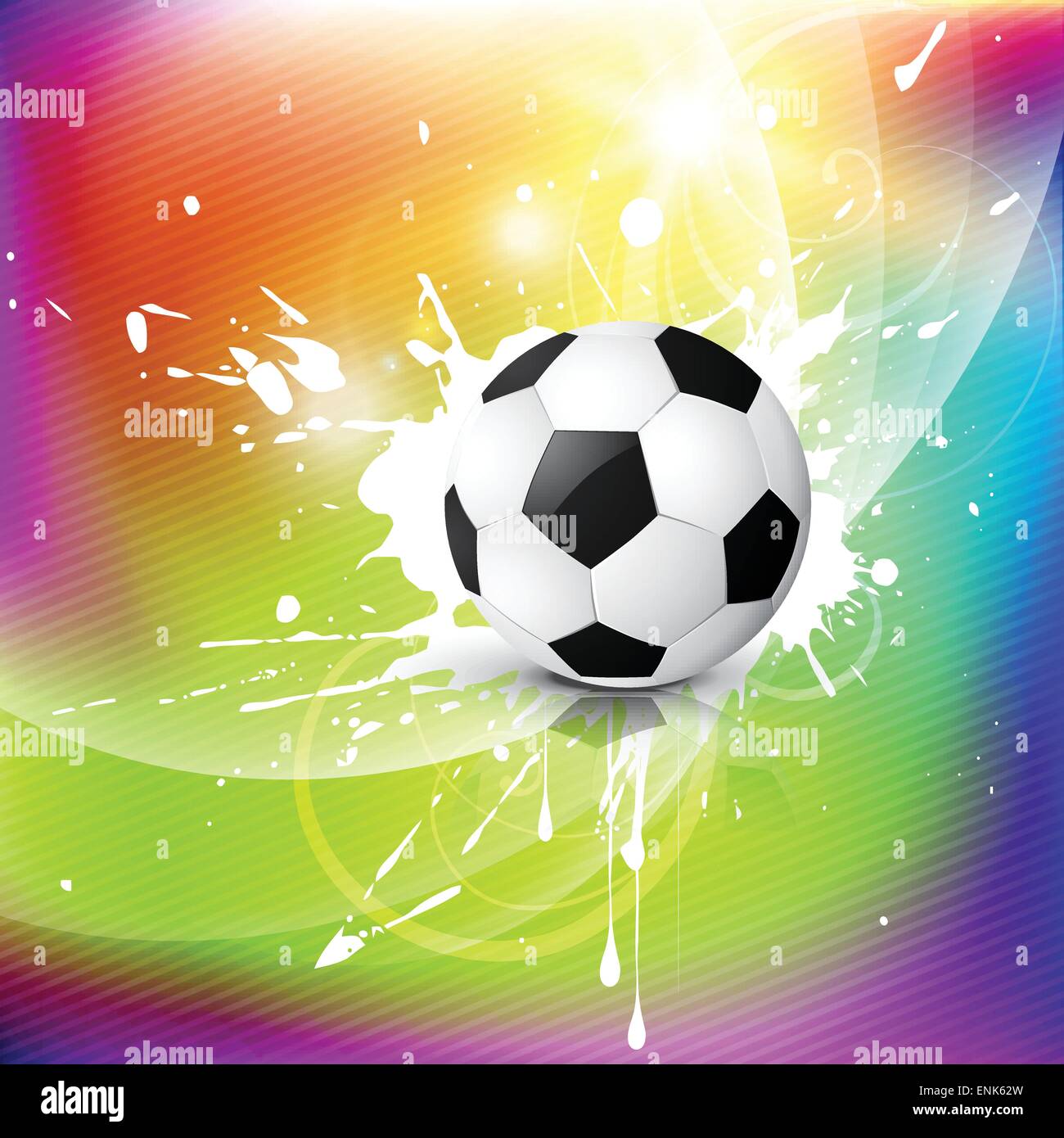 vector football placed on colorful background Stock Vector Image & Art ...