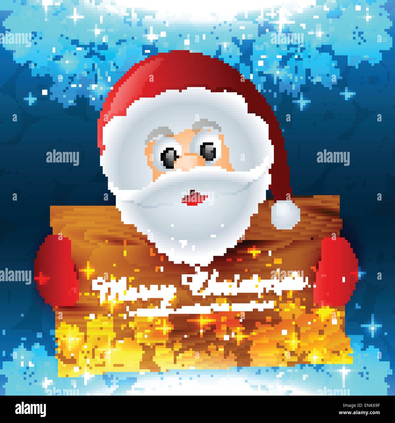 beautiful santa claus wishing merry christmas Stock Vector Image & Art ...