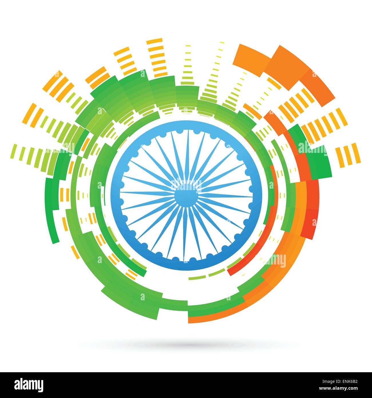 Creative style vector indian flag Cut Out Stock Images & Pictures - Alamy