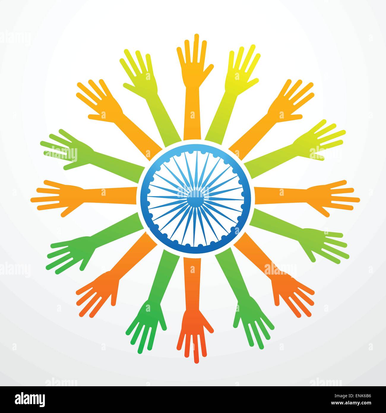 vector indian flag made of hands Stock Vector Image & Art - Alamy