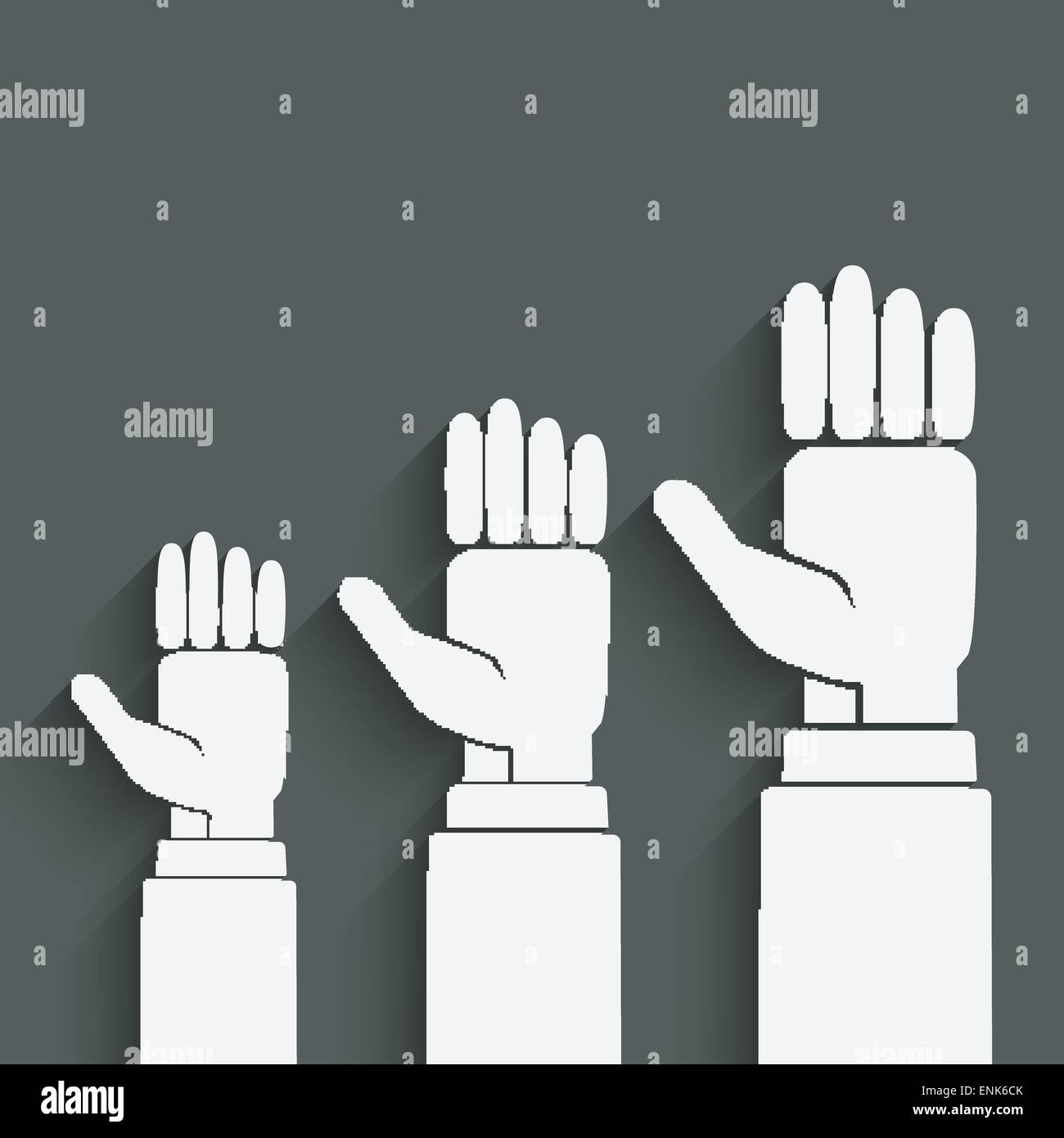 hands up concept - vector illustration. eps 10 Stock Vector Image & Art ...