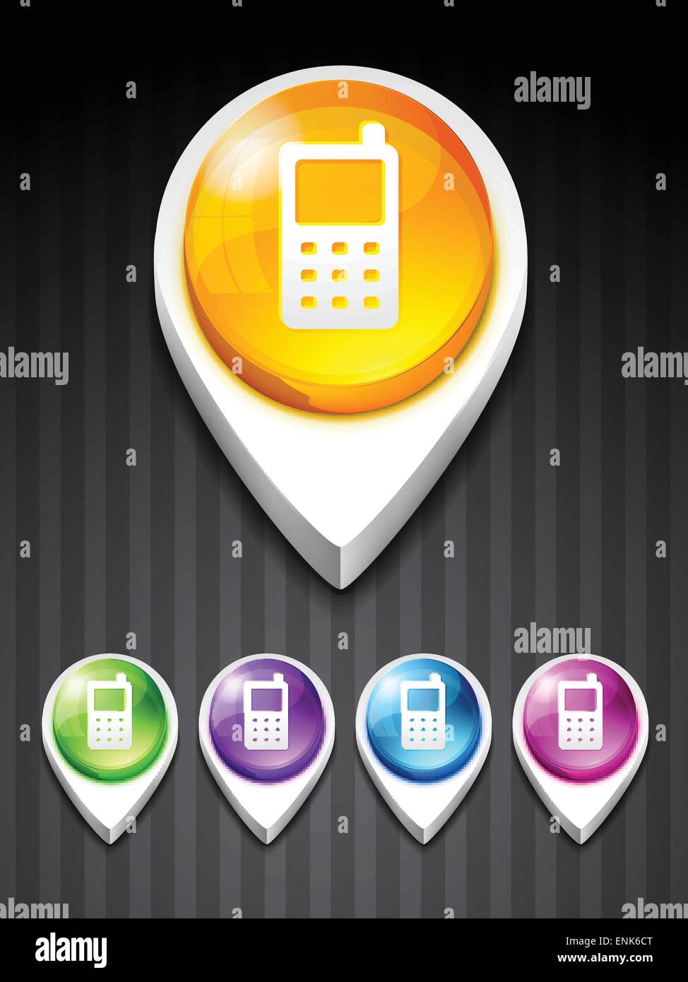 vector mobile 3d style icon Stock Vector Image & Art - Alamy