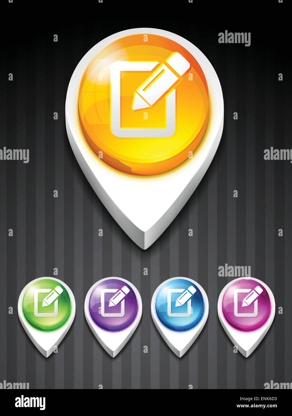 3d notepad icon set Stock Vector Images - Alamy