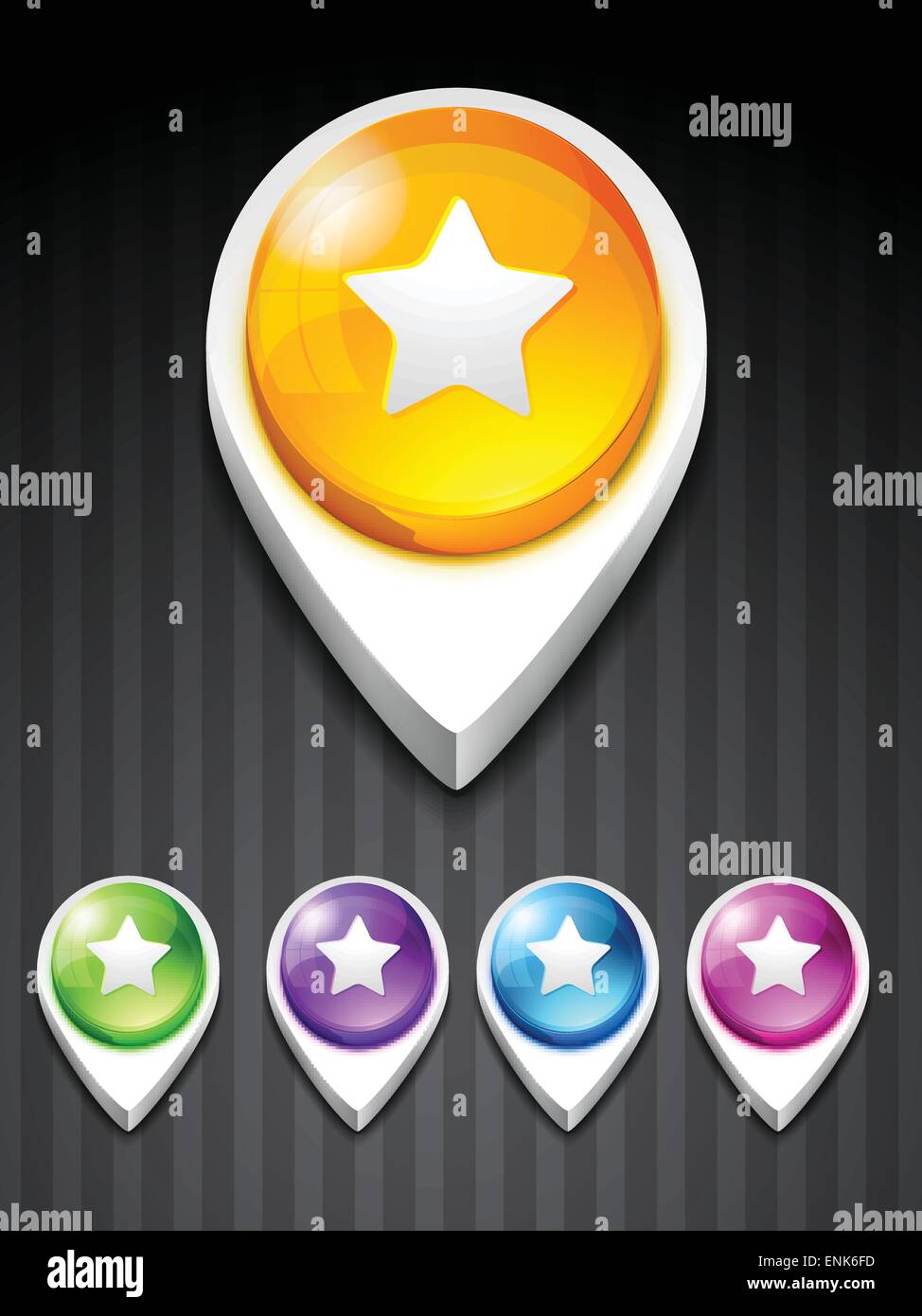 vector start icon in 5 different colors Stock Vector Image & Art - Alamy