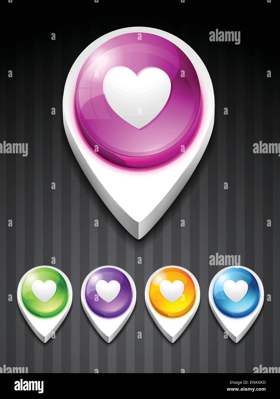 Vector heart 3d style icon hi-res stock photography and images - Alamy