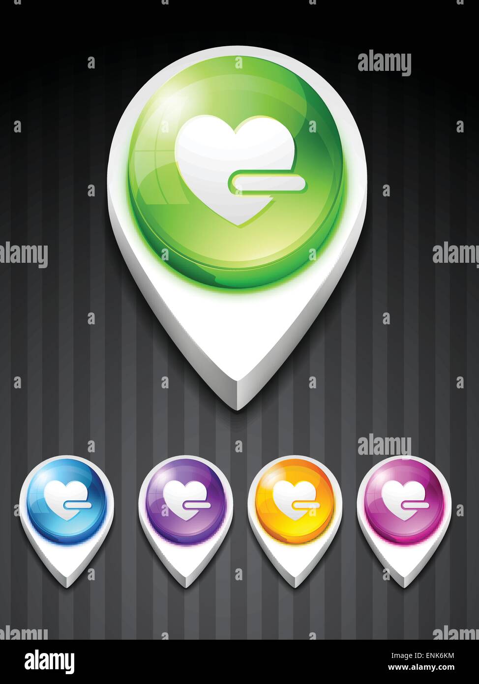 Vector heart 3d style icon hi-res stock photography and images - Alamy