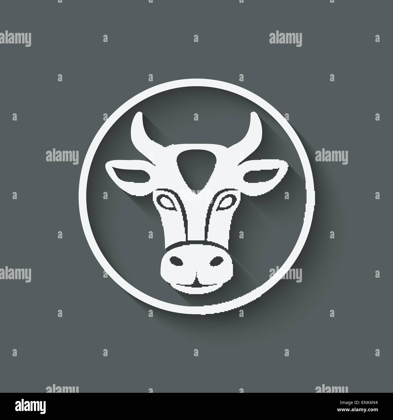 Cow livestock symbol Stock Vector Images - Alamy