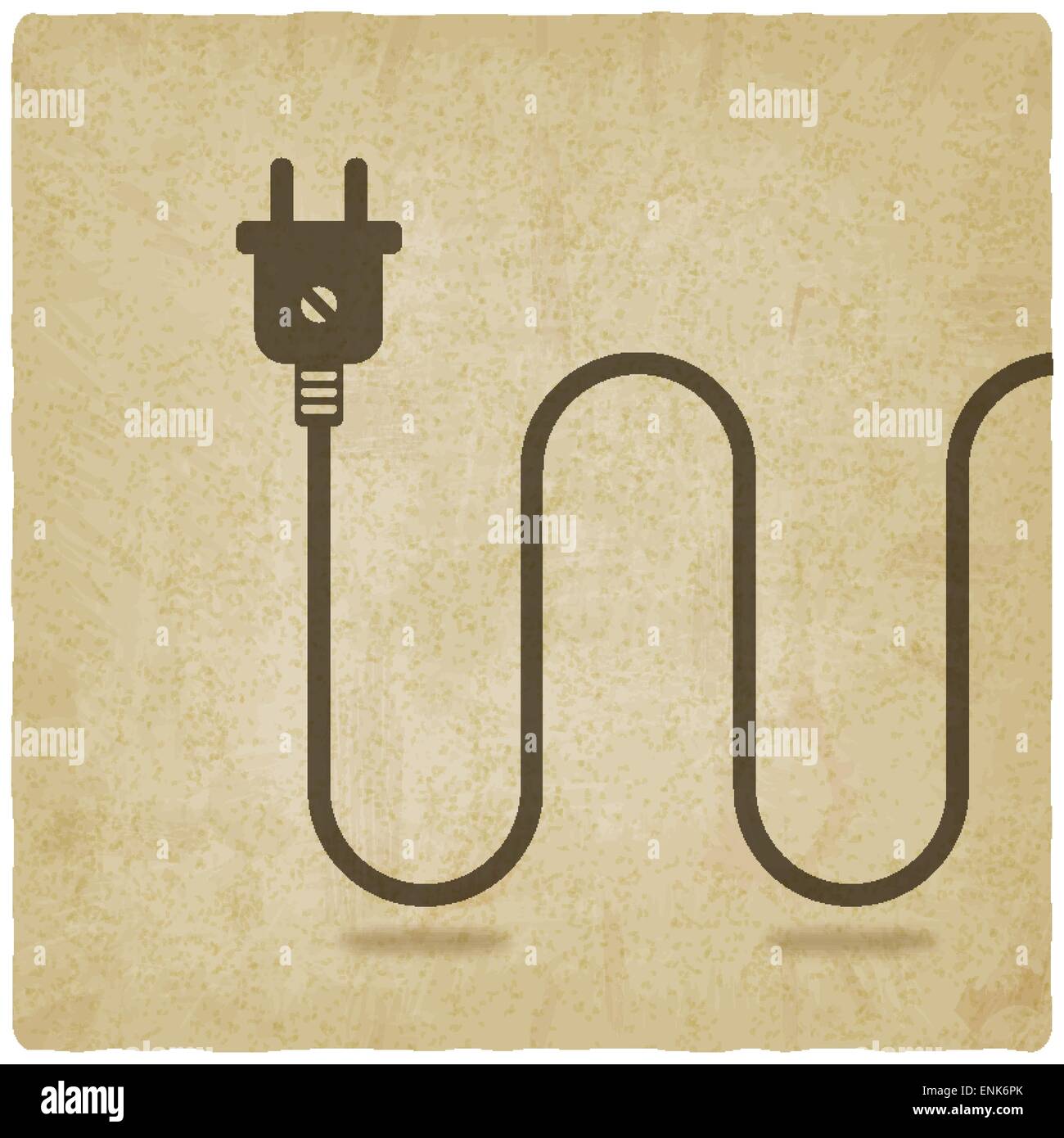 Old electricity wires Stock Vector Images - Alamy