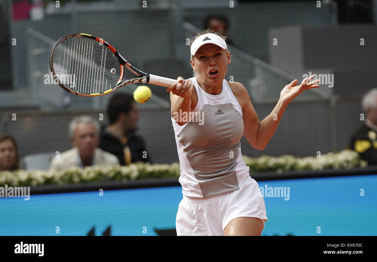 Madrid, Spain. 7th May, 2015. Maria Sharapova in action against ...