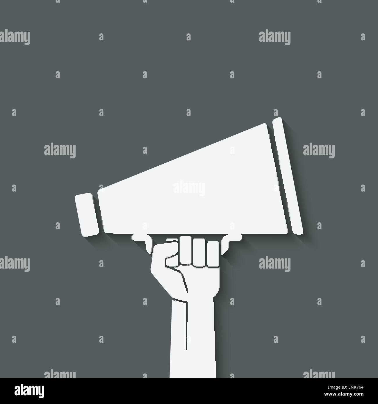 hand with megaphone symbol - vector illustration. eps 10 Stock Vector ...