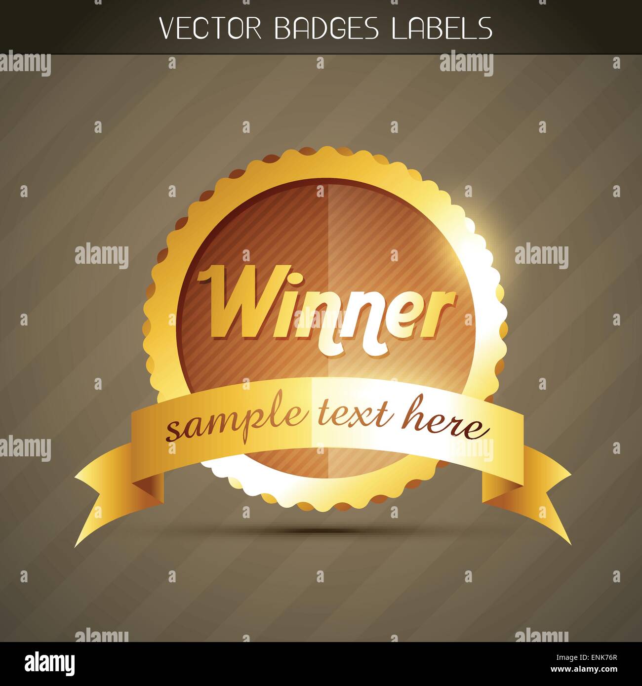 stylish golden winner label design Stock Vector Image & Art - Alamy