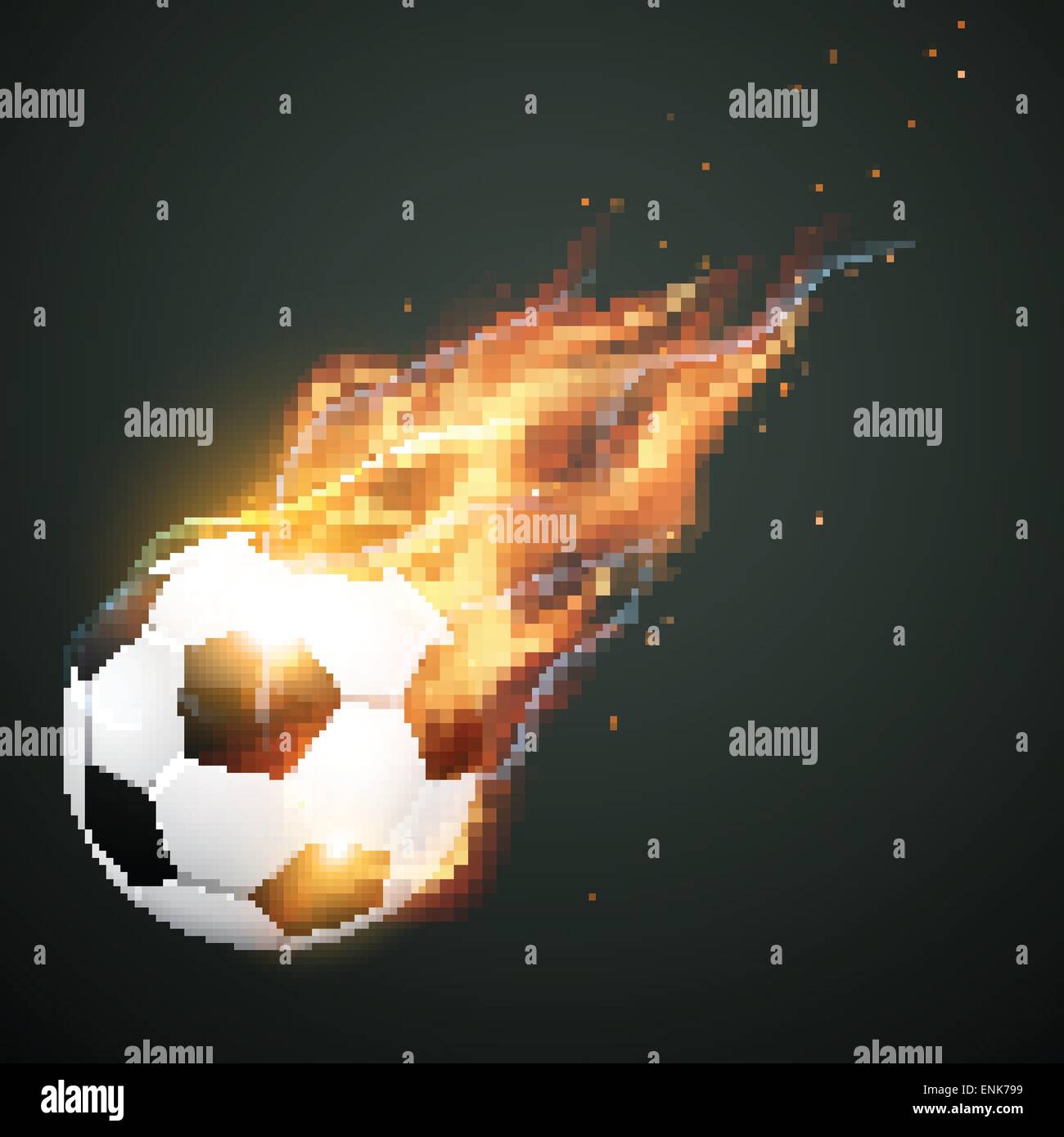 vector illlustration of burning football Stock Vector Image & Art - Alamy