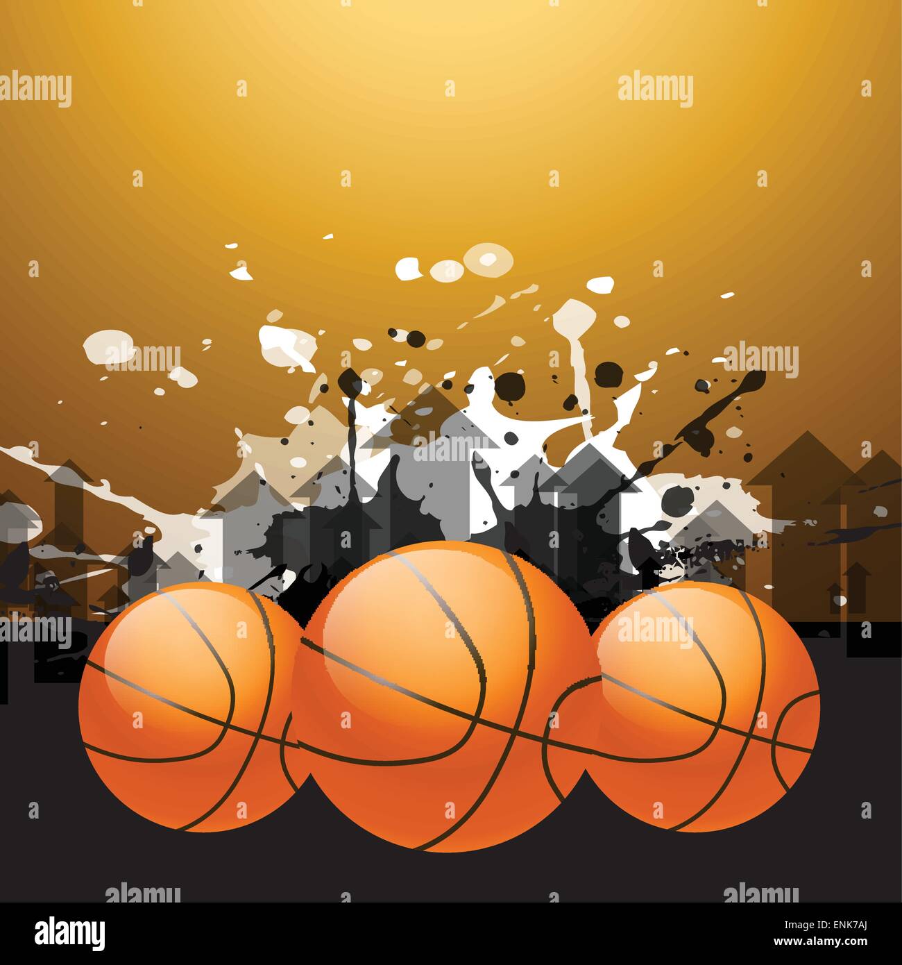 vector stylish basketball placed on grunge background Stock Vector ...