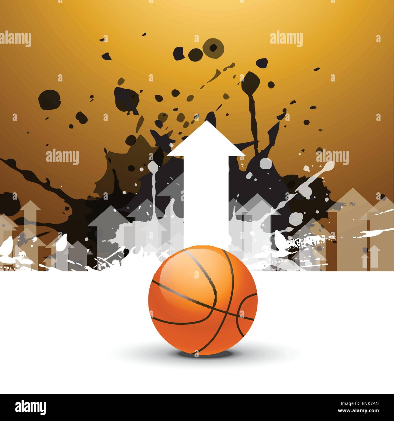 vector creative background of basketball with arrows Stock Vector Image ...