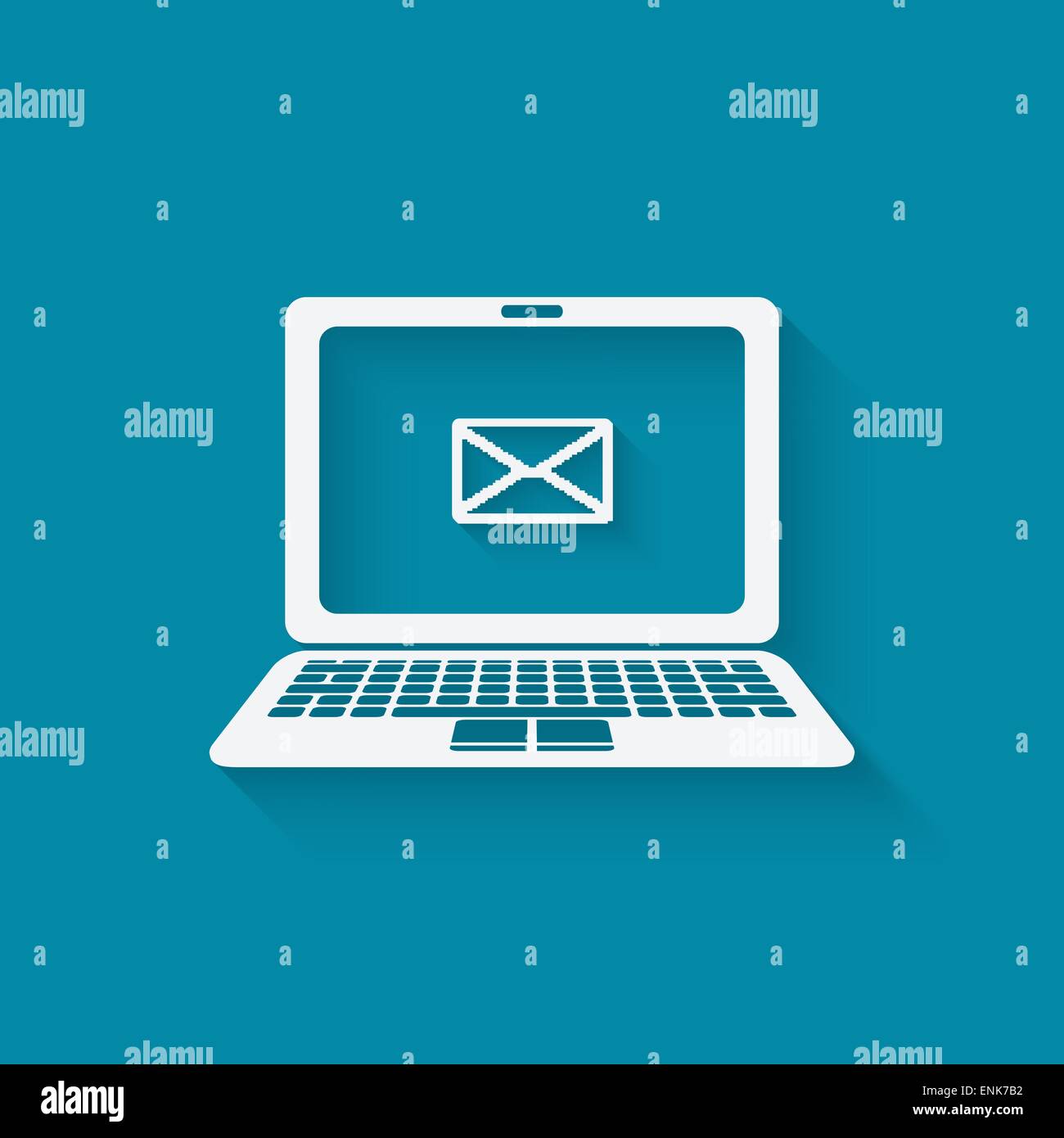 e-mail symbol on laptop - vector illustration. eps 10 Stock Vector ...